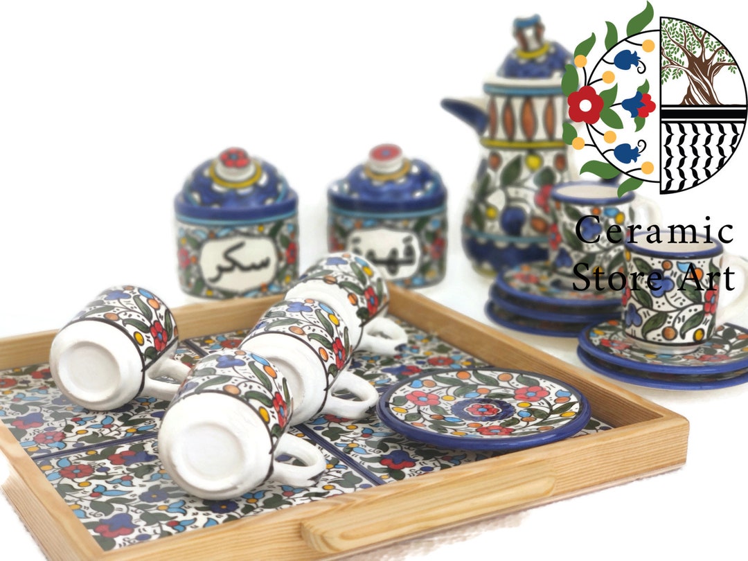 Coffee Serving Set and Tray| Drinkware Ceramic Set | Handmade ...