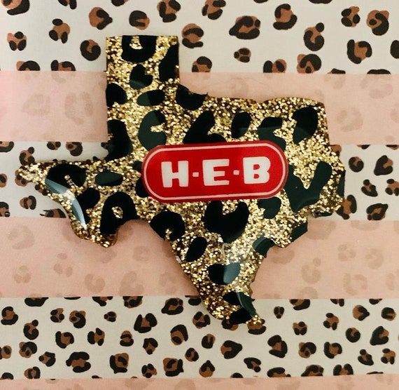 Texas Badge Reel Glitter Badge ID Holder ID Tag Holder - Etsy