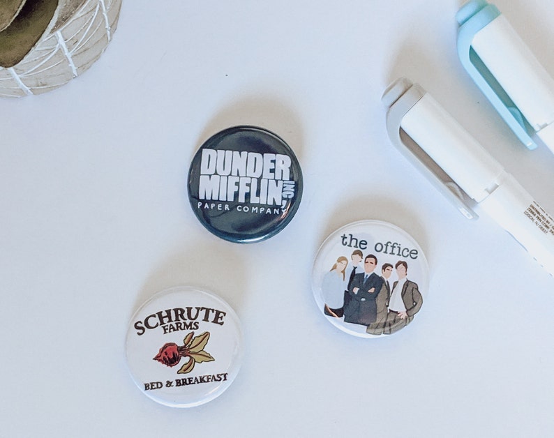 The Office Buttons Set Office Magnet Office Pinback | Etsy