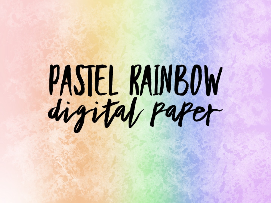 Pastel Rainbow Digital Paper - Etsy