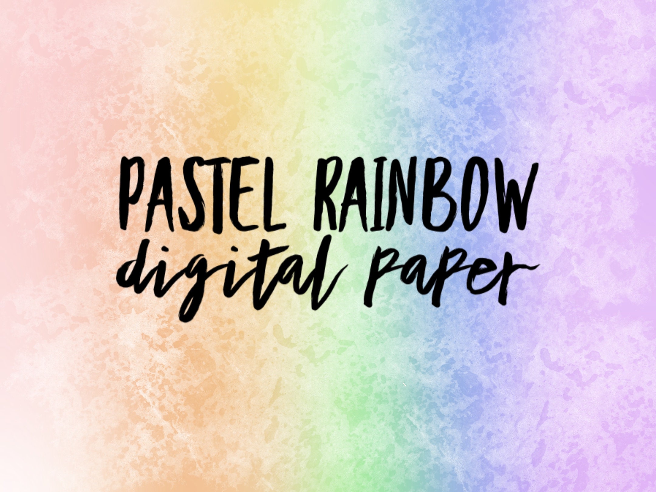 Pastel Rainbow Digital Paper - Etsy