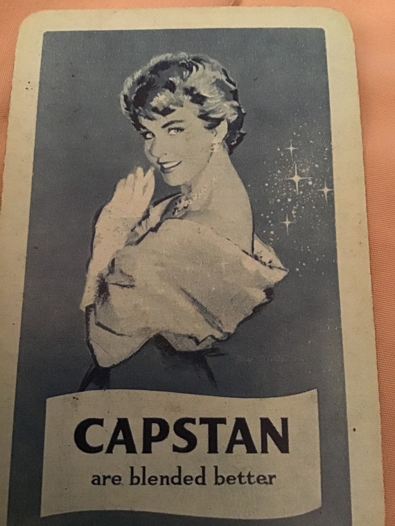 Early vintage playing card advertising cigarettes Capstone | Etsy