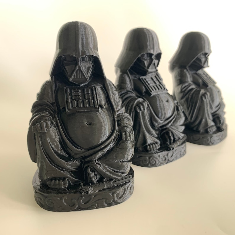 Darth Vader Buddha Figurine, 3D Printed Star Wars Zen Decor - Etsy
