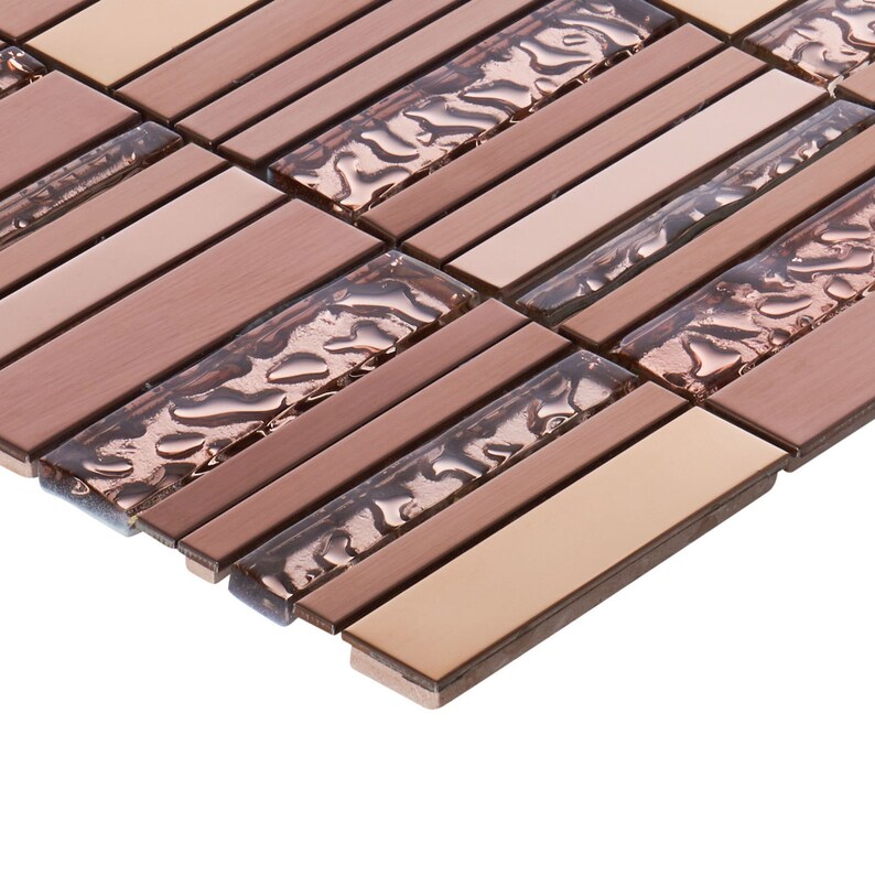 Modket Rose Gold Copper Aluminum Metallic Metal Infused Glass - Etsy