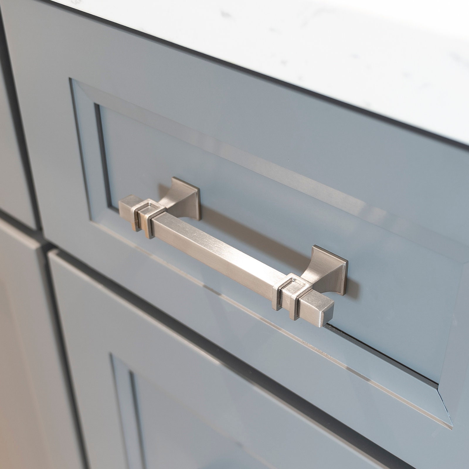 Brushed Nickel Modern Cabinet Handles: Stainless Steel Drawer Pulls - Etsy