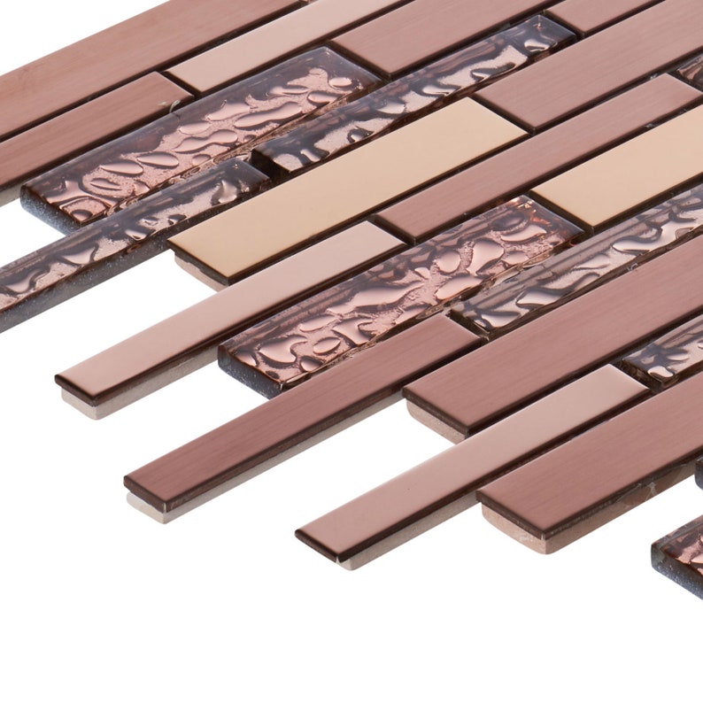 Modket Rose Gold Copper Color Metallic Metal Infused Glass - Etsy