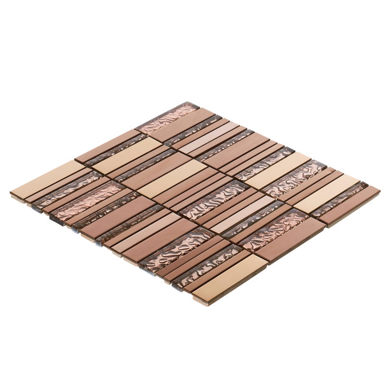 Modket Rose Gold Copper Aluminum Metallic Metal Infused Glass - Etsy