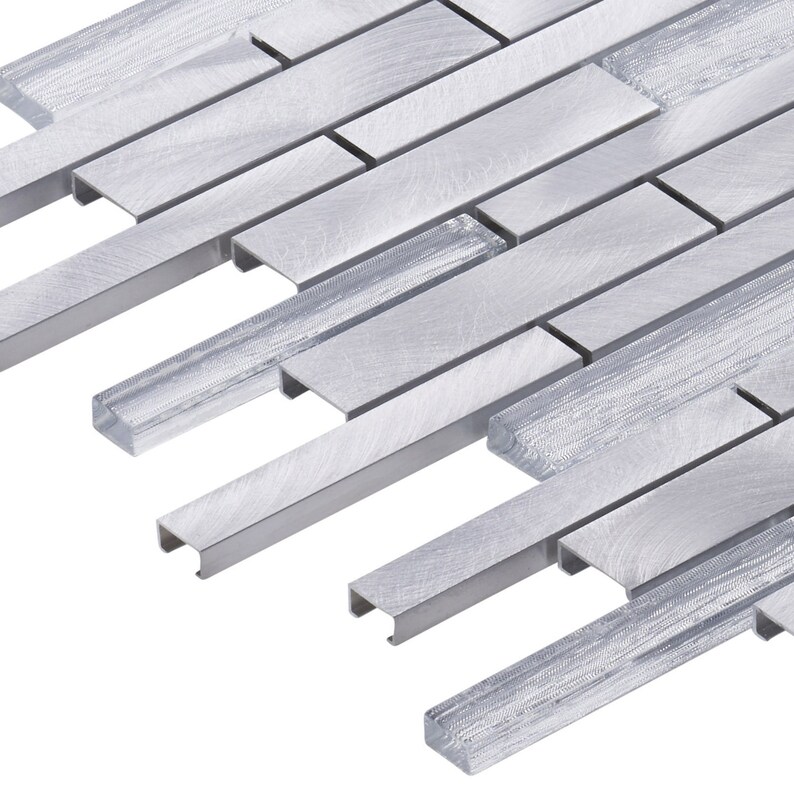 Modket Silver Aluminum Metallic Metal Infused Crystal Glass | Etsy