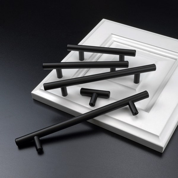 Matte Black Drawer Pulls - Etsy