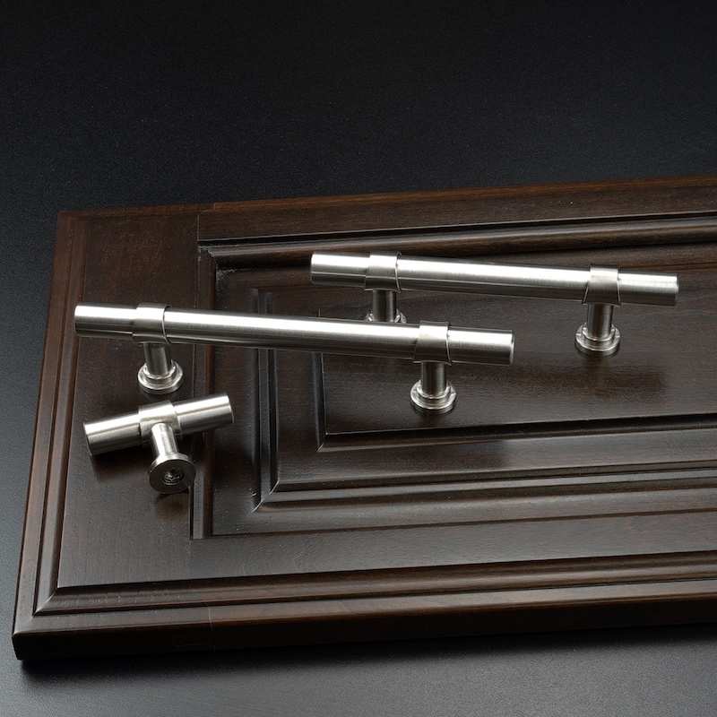 Brushed Nickel Drawer Pulls - Etsy