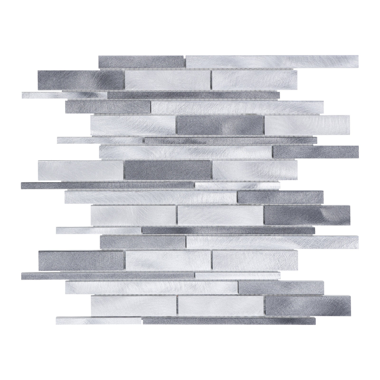 Modket Gray Aluminum Metallic Metal Linear Modern Mosaic Tile | Etsy