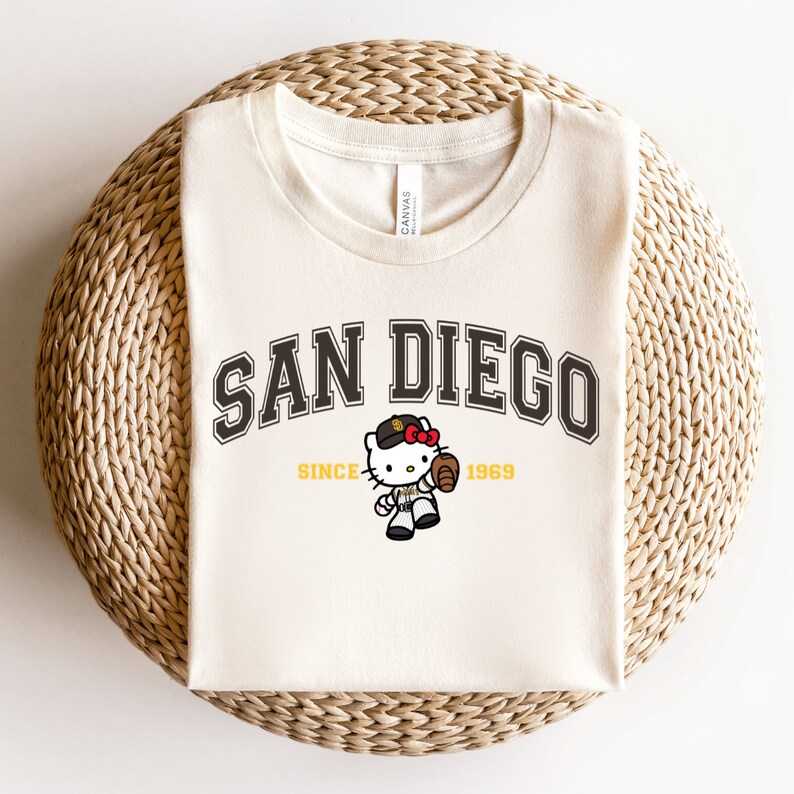 Sd,kitty, Kitty Tshirt, San Diego Baseball , Baseball, Hk, Adult , Cute ...