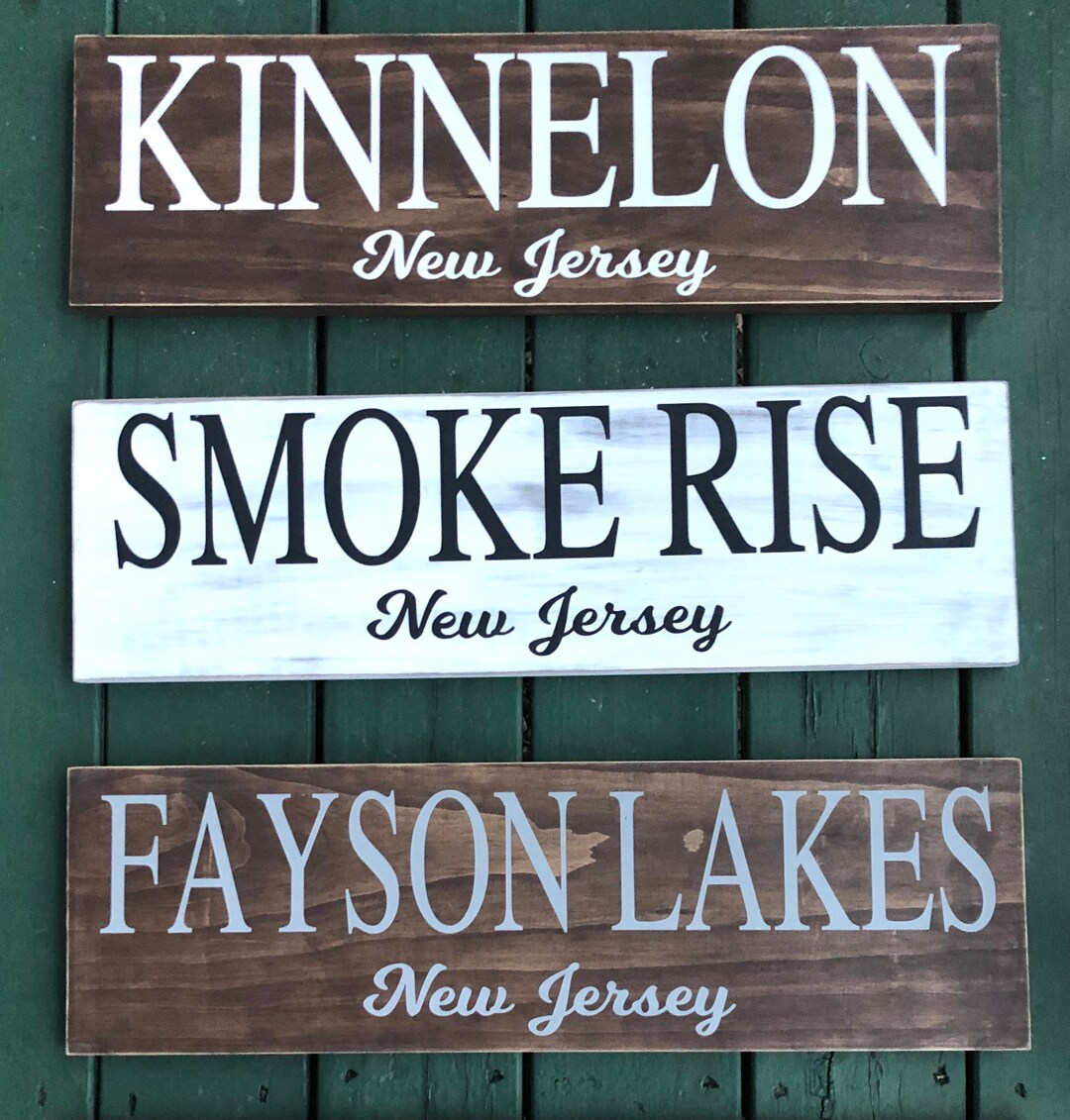 Classic Town Sign Hometown Custom Sign Farmhouse Sign State - Etsy