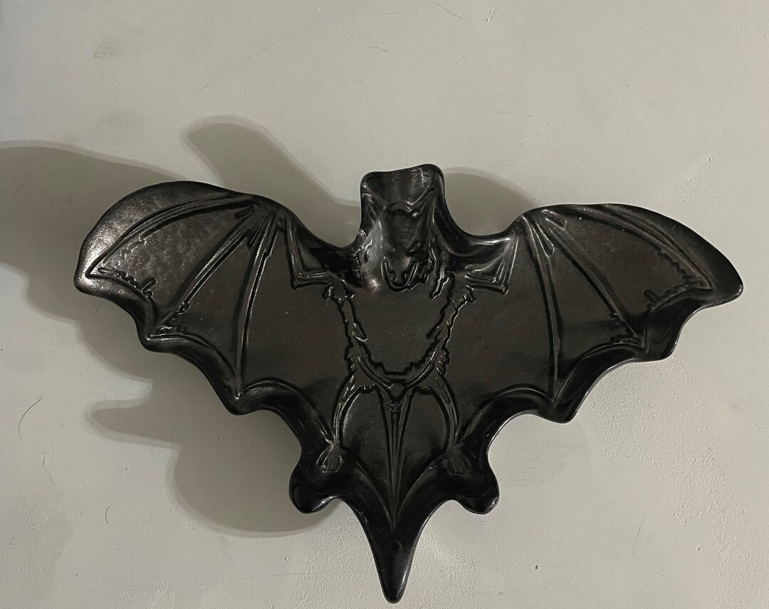 Small Black Gothic Bat Tray - Etsy