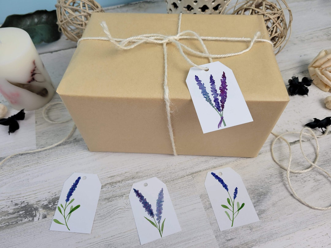 Watercolor Lavender Gift Tags: Set of 12 Hanging Labels - Etsy