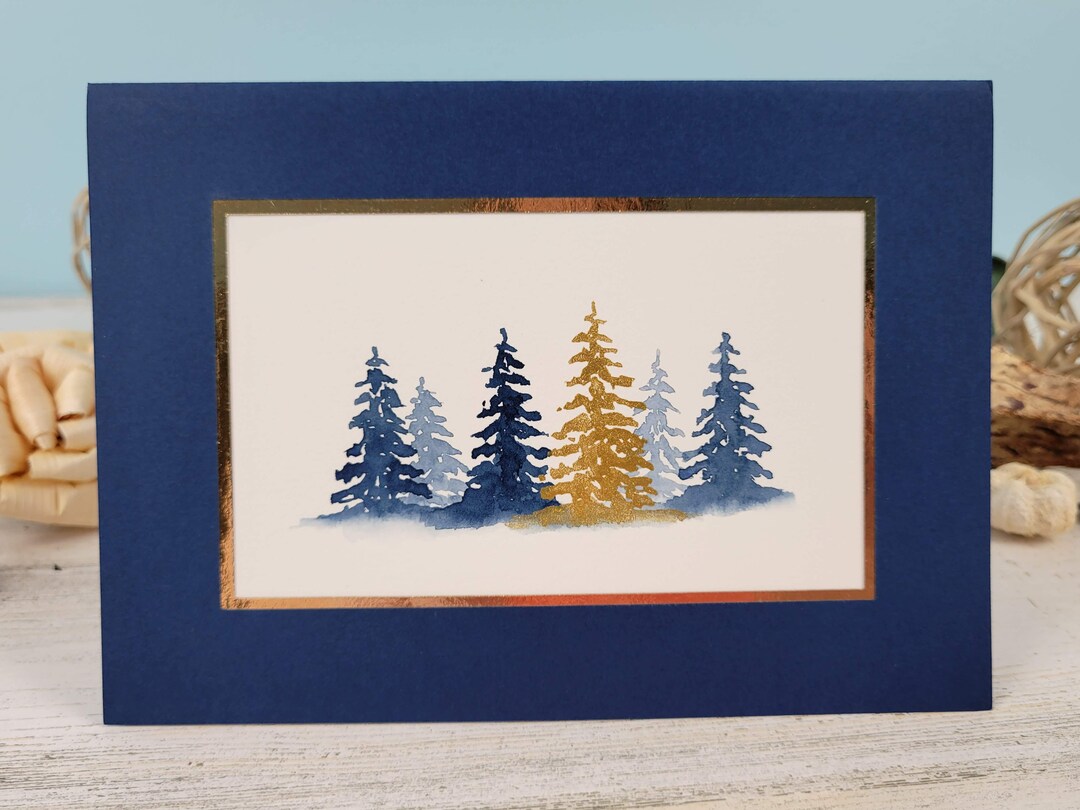 Handmade Winter Holiday Cards Watercolor Christmas Card Set - Etsy