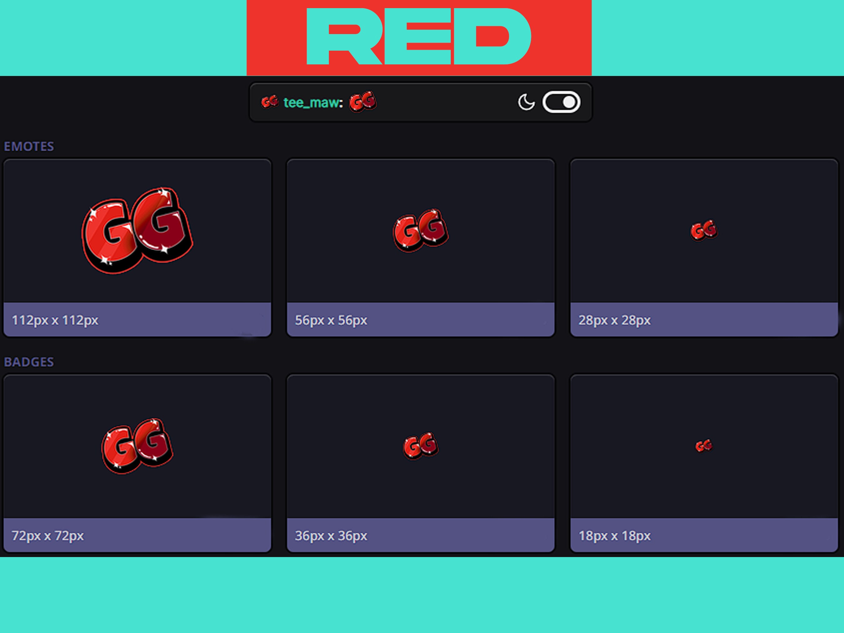 Red - GG Twitch Emote - Etsy