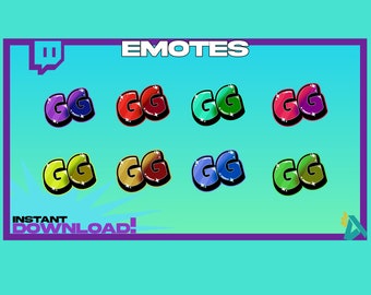 Red Gg Twitch Emote - Etsy