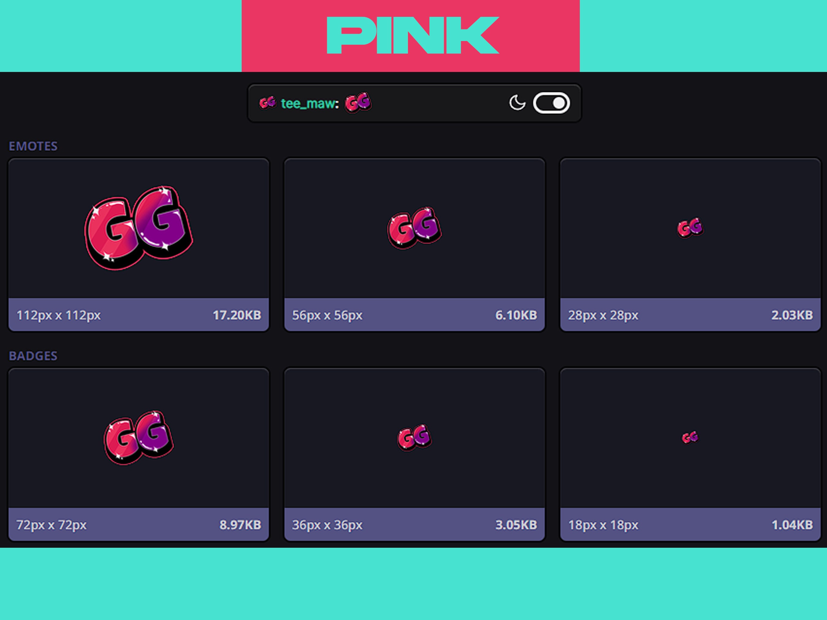 Pink - GG Twitch Emote - Etsy