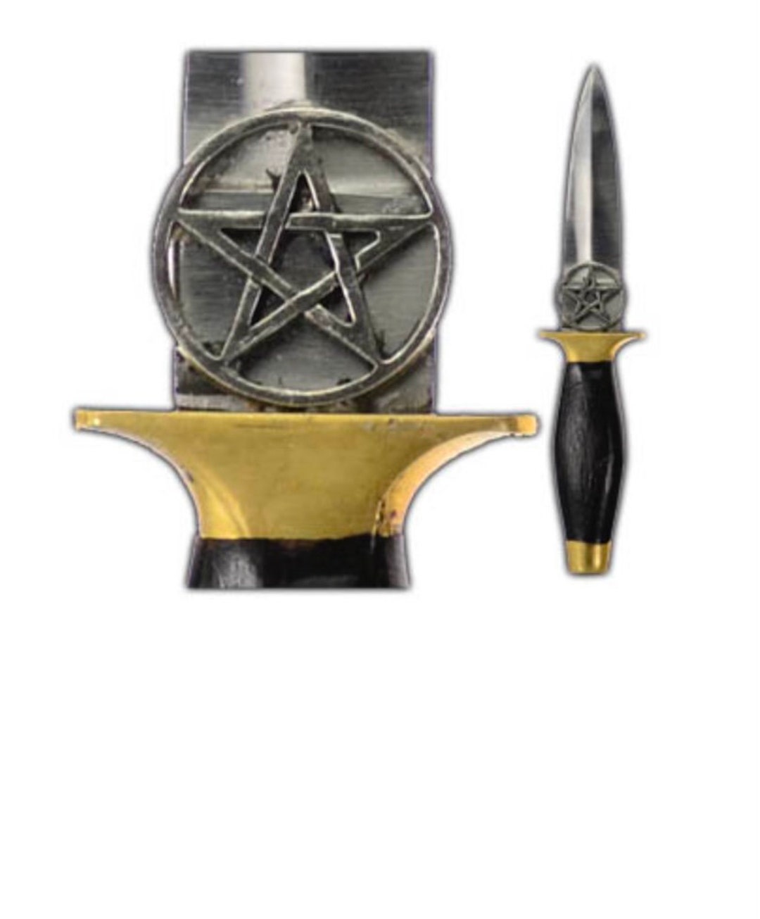 Athame, Black Handle Athame, Pentagram Athame, Bosom Athame - Etsy