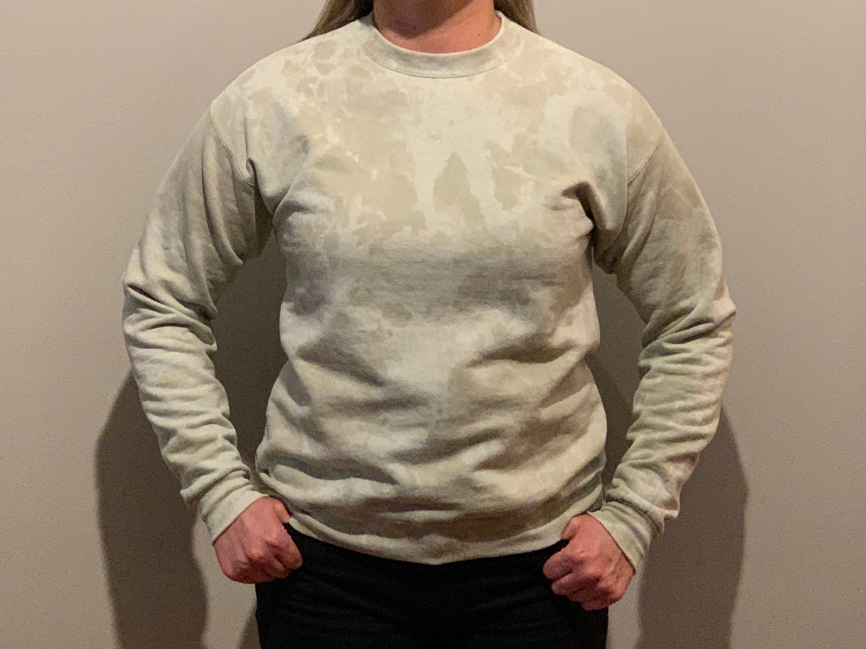 Stonewashed Green Reverse Tie Dye Crewneck Sweatshirt - Etsy