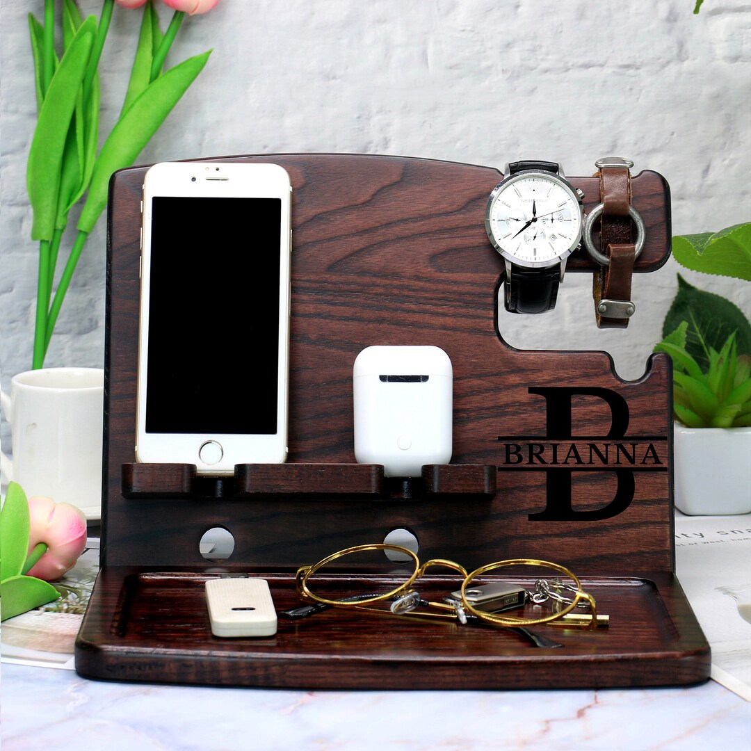 Night Stand Organizer Cell Phone Dock Mens Dock Men's - Etsy