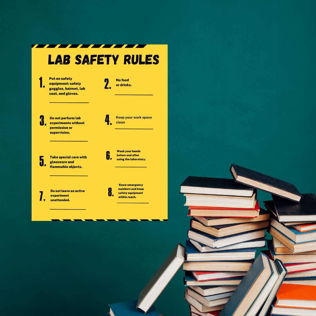 Lab Safety Poster, Chemistry Lab Poster, Classroom Safety Poster ...