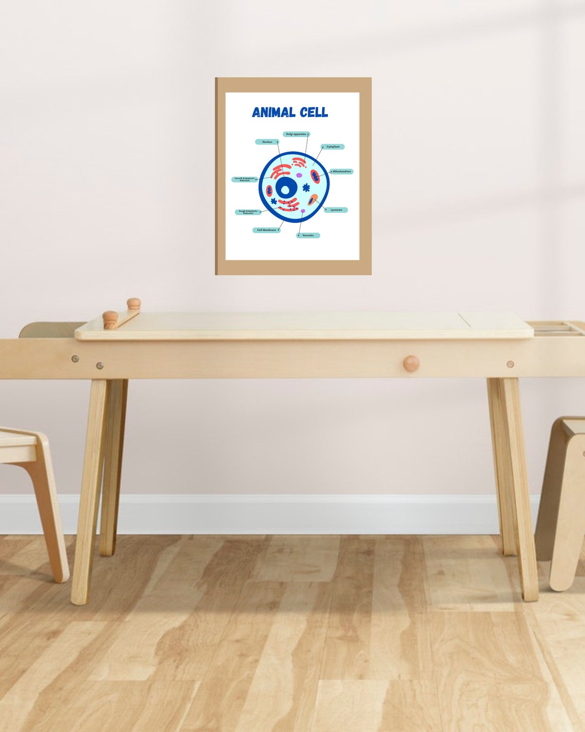 Animal Cell Poster,educational Print, Printable Wall Art, Montessori ...