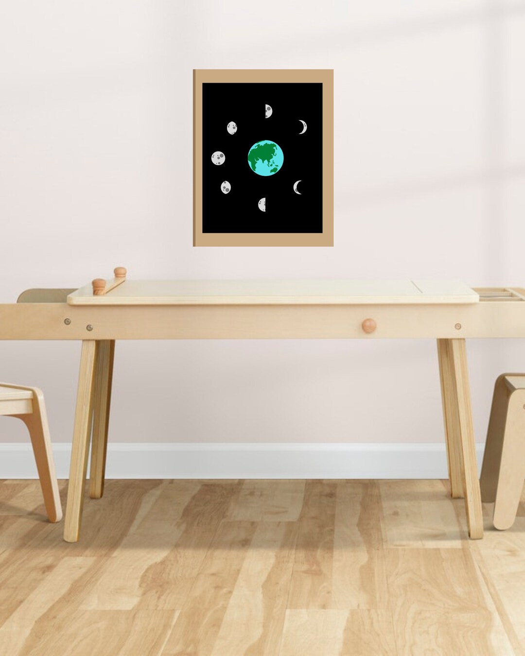 Moon Phases Poster,educational Print, Printable Wall Art, Montessori ...