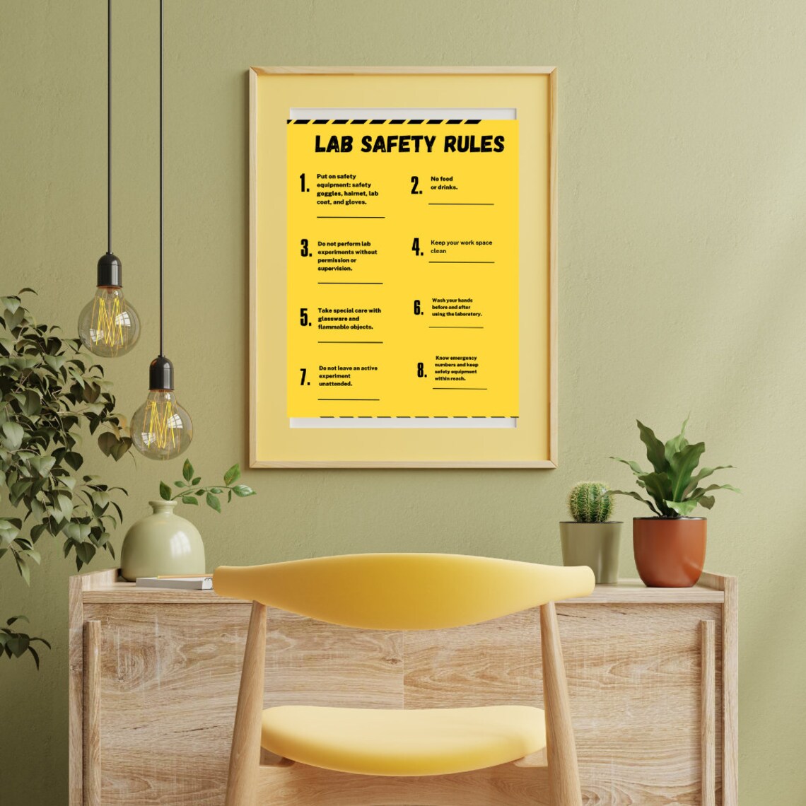Lab Safety Poster, Chemistry Lab Poster, Classroom Safety Poster ...
