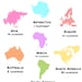 Continents Geography Poster,educational Print, Printable Wall Art ...
