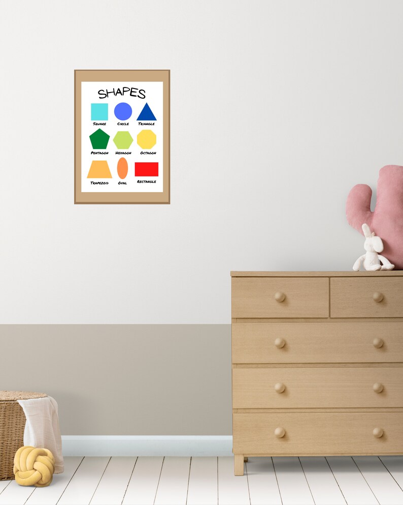 Shapes Poster,educational Print, Printable Wall Art, Montessori ...