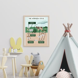 The Nitrogen Cycle Poster, Nitrogen Poster, Chemistry Poster ...