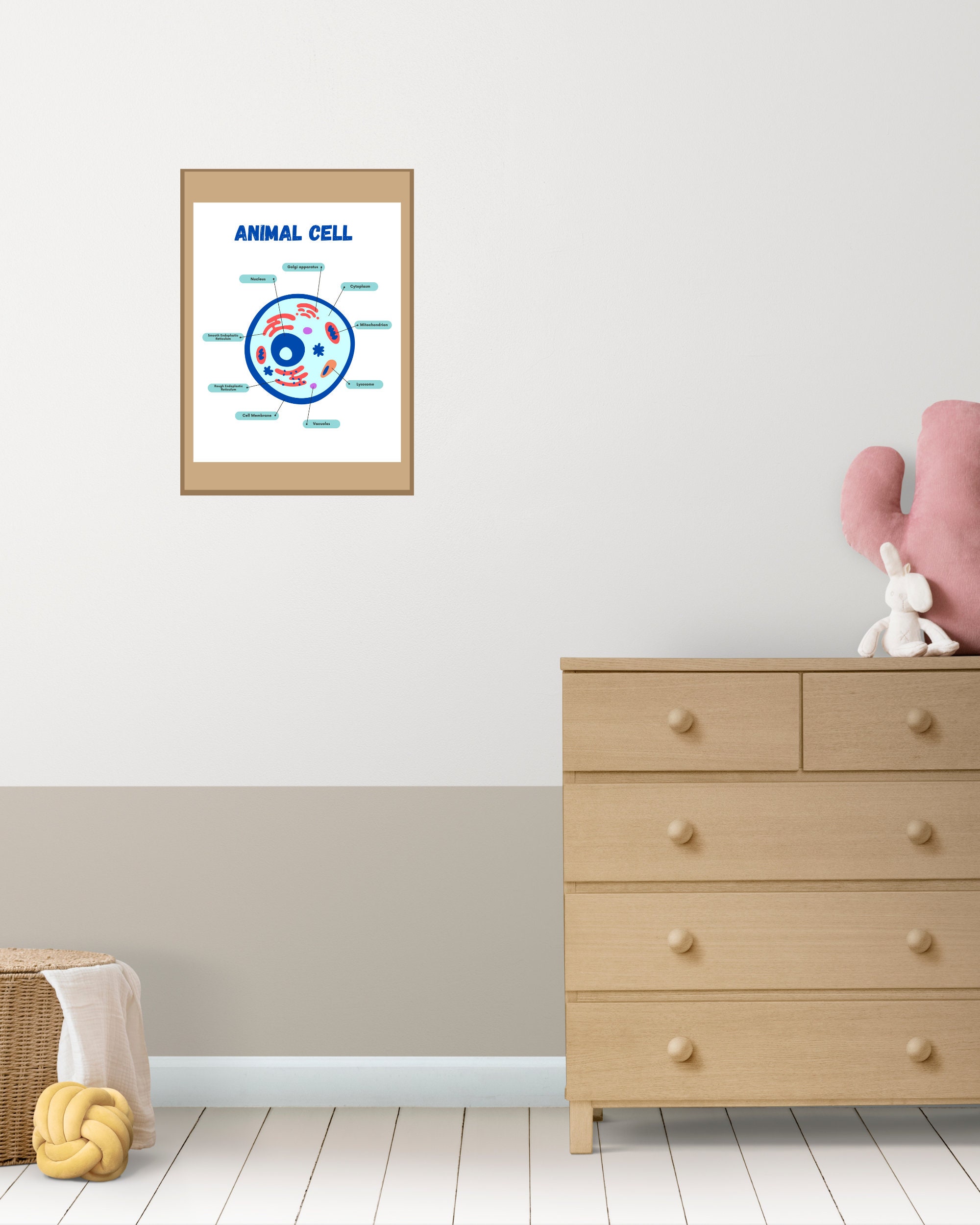 Animal Cell Poster,educational Print, Printable Wall Art, Montessori ...