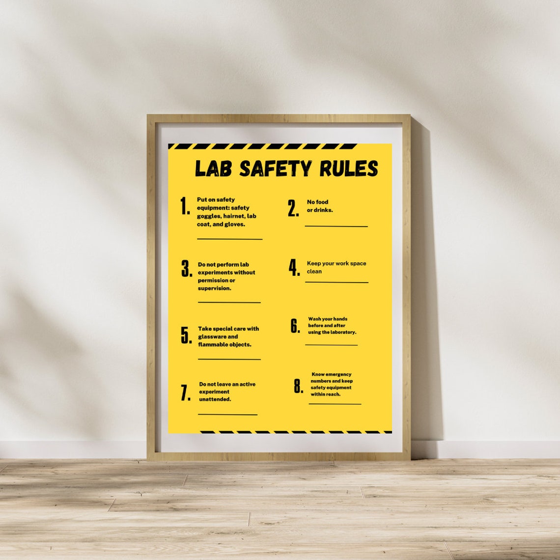 Lab Safety Poster, Chemistry Lab Poster, Classroom Safety Poster ...