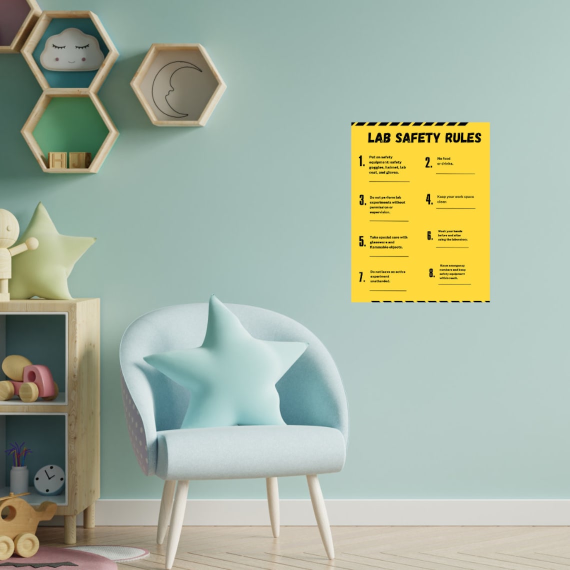 Lab Safety Poster, Chemistry Lab Poster, Classroom Safety Poster ...