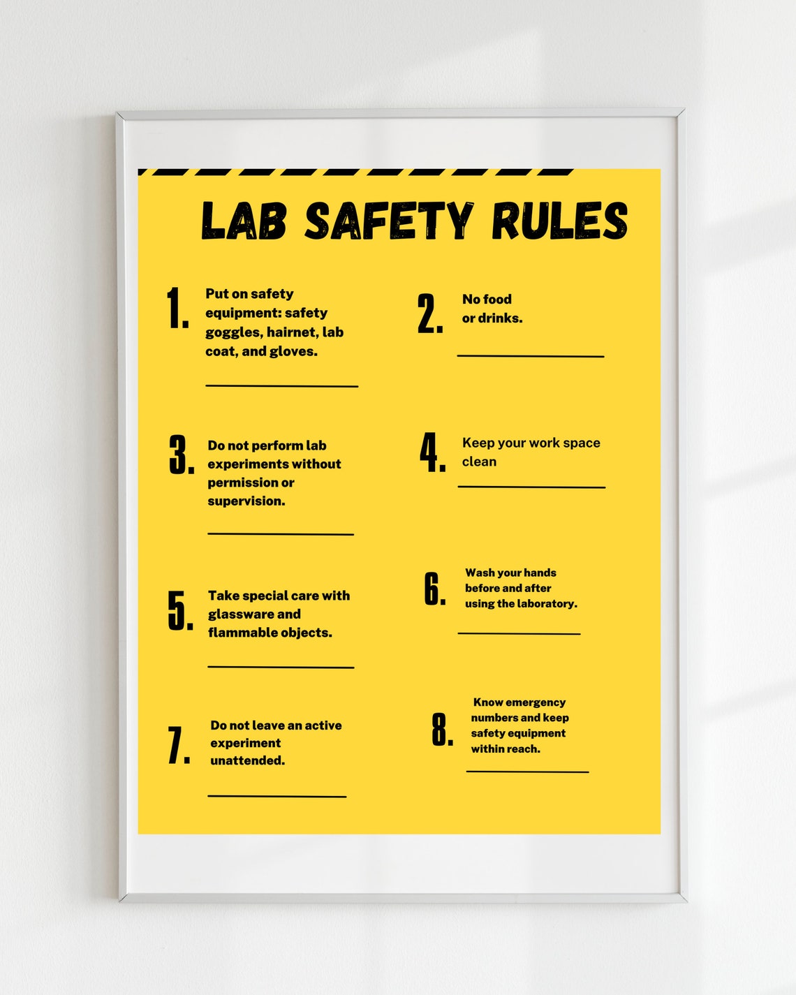 Lab Safety Poster, Chemistry Lab Poster, Classroom Safety Poster ...