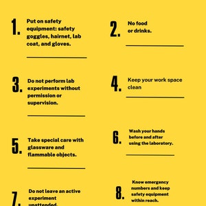 Lab Safety Poster, Chemistry Lab Poster, Classroom Safety Poster ...