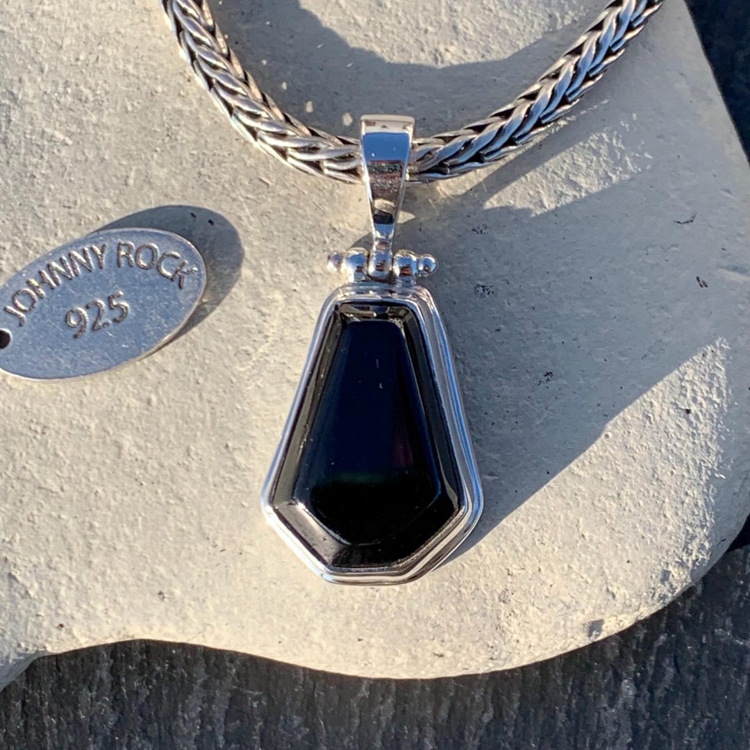 Whitby Jet Coffin Pendant, Whitby Jet Pendant, UK Gemstone Pendant ...