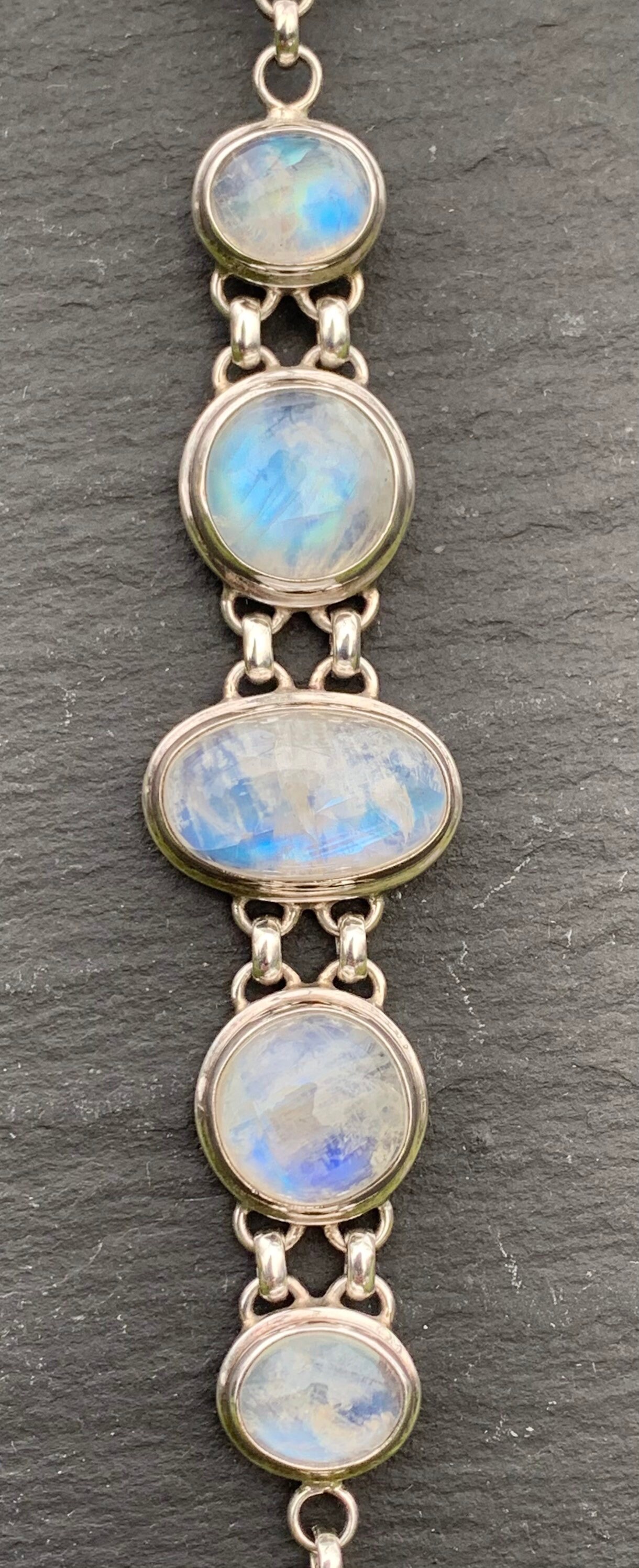 Indian Moonstone Cabochon Bracelet Handmade in 925 Sterling - Etsy Denmark