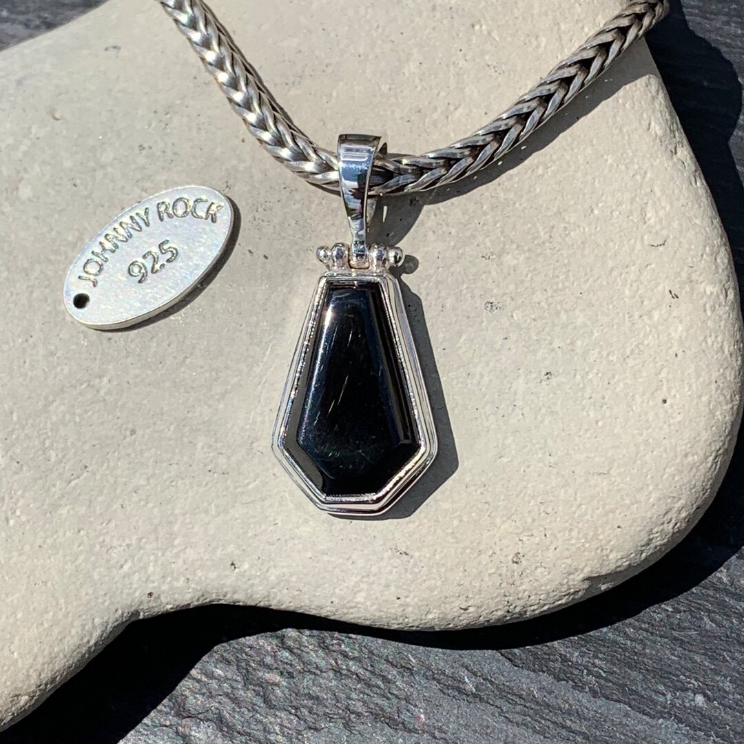 Whitby Jet Coffin Pendant, Whitby Jet Pendant, UK Gemstone Pendant ...