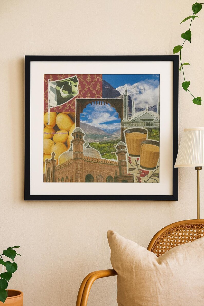Pakistan Collage Illustration | Urdu Art Print (digital) - Etsy