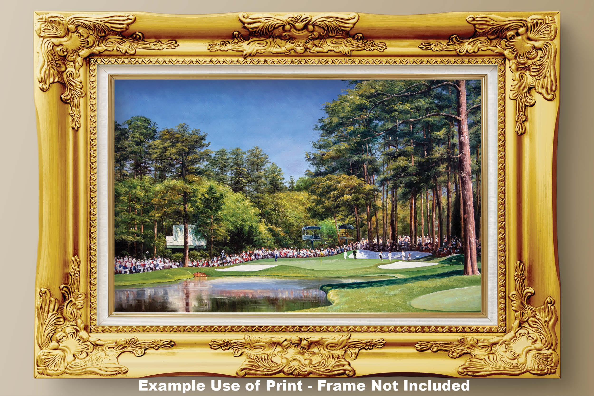 Augusta National Golf Club Hole 16 Redbud Masters Oil Painting PGA Golf ...