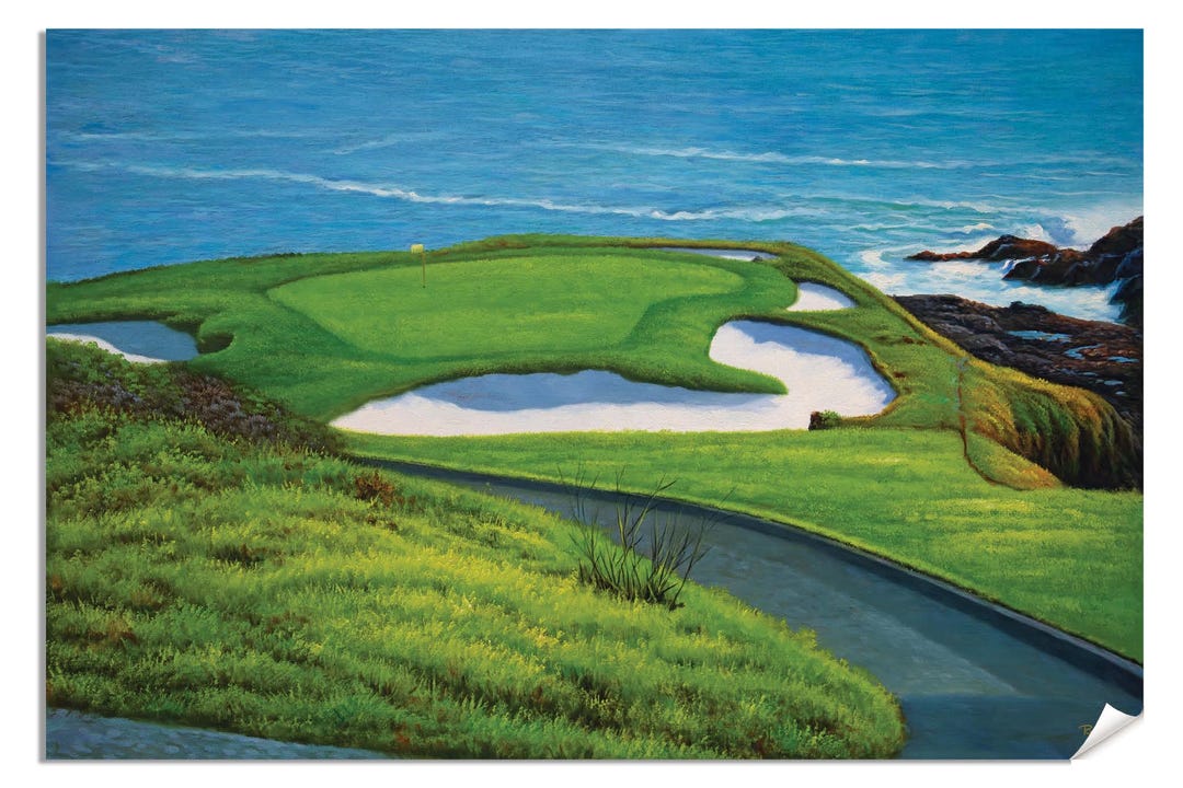 Pebble Beach Golf Links 7th Golf Club Hole 7 Course AT&T Pro-am PGA ...