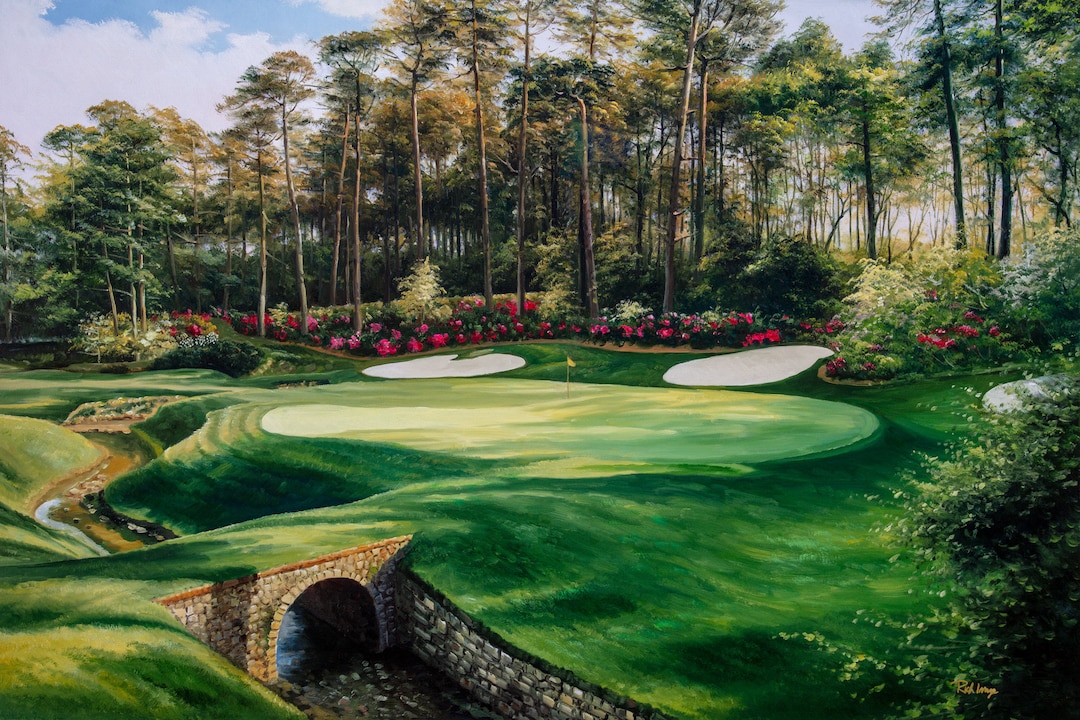 Augusta National Golf Club Hole 13 Azalea Amen Corner Oil Painting ...