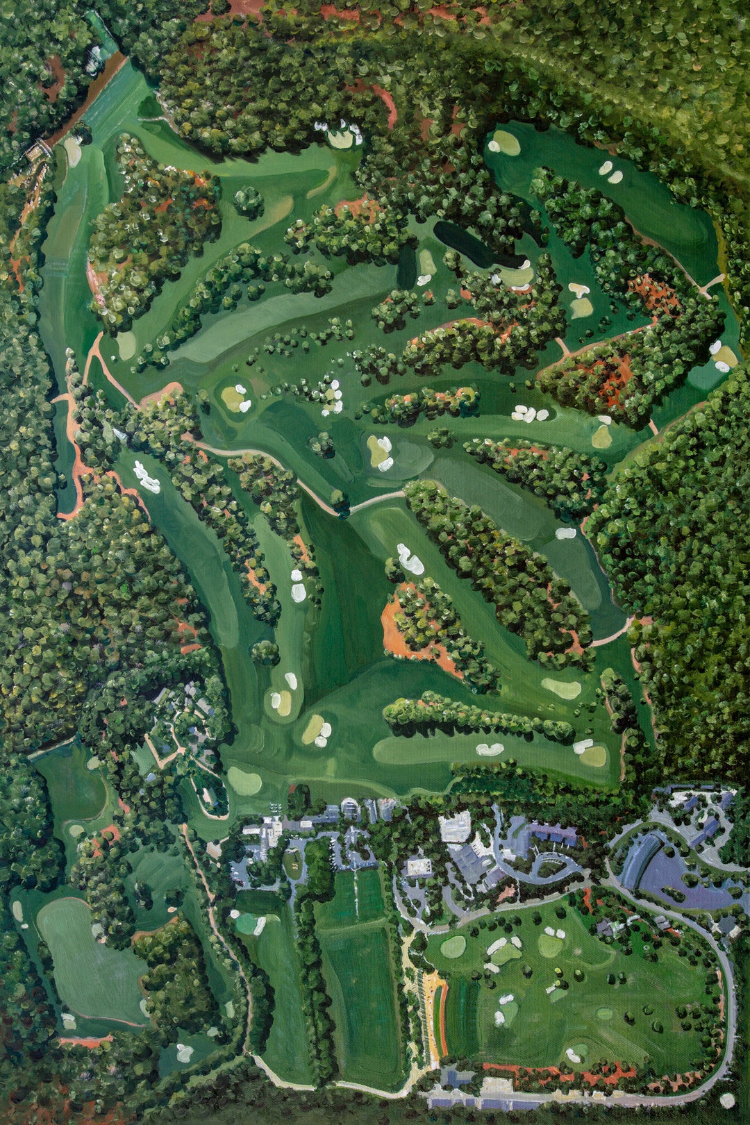 Augusta National Golf Course 18 Holes Amen Corner White Dogwood Golden ...