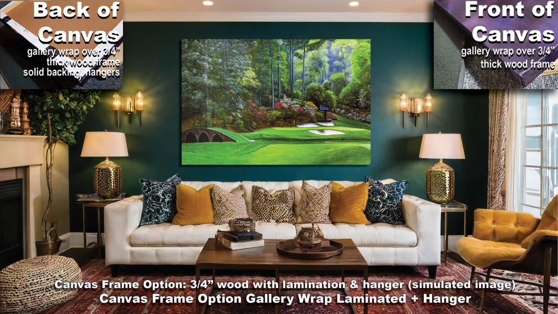 Augusta National Golf Club Amen Corner Hole 12 Golden Bell Oil Painting ...
