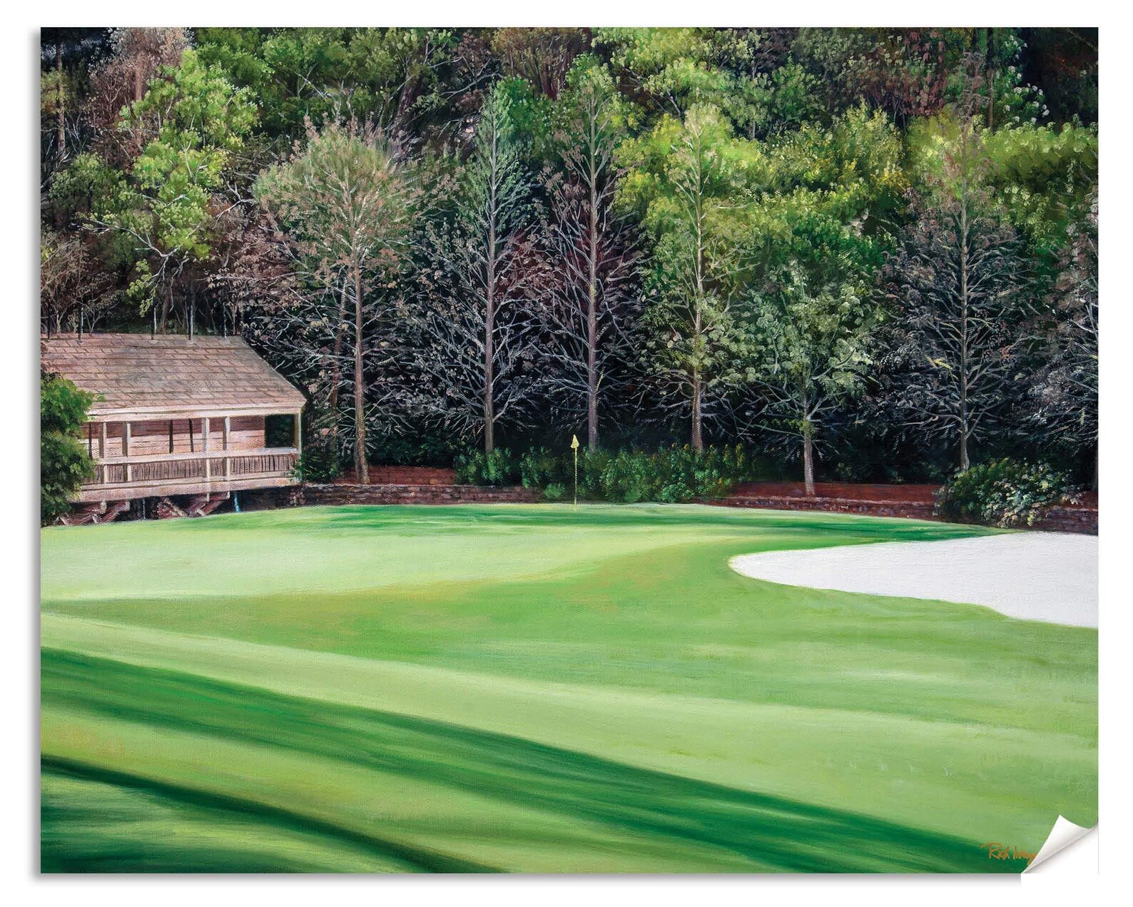 Amen Corner Augusta National Golf Club, 3 Three Canvas Frames Oil ...