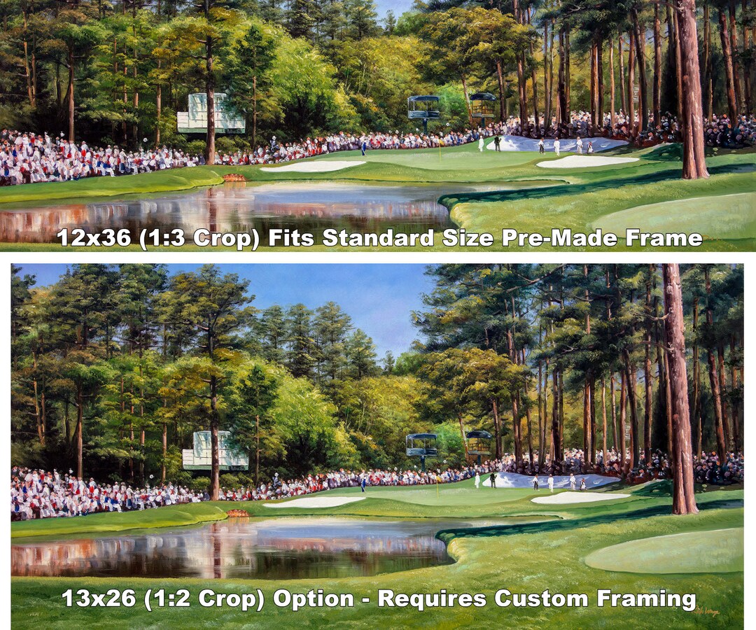 Augusta National Golf Club Hole 16 Redbud Masters Oil Painting PGA Golf ...