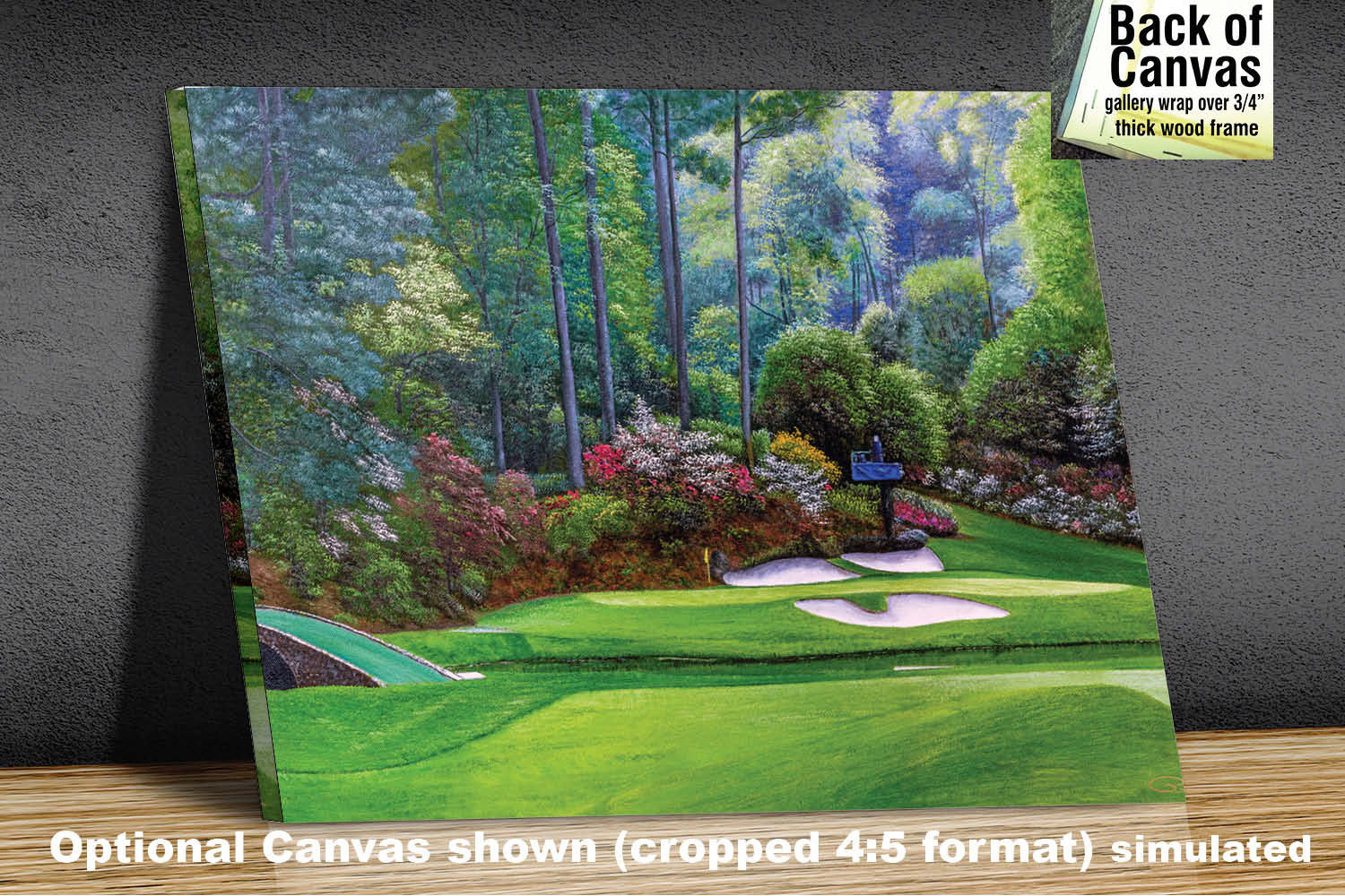 Augusta National Golf Club Hole 12 Golden Bell Oil Painting PGA Golf ...